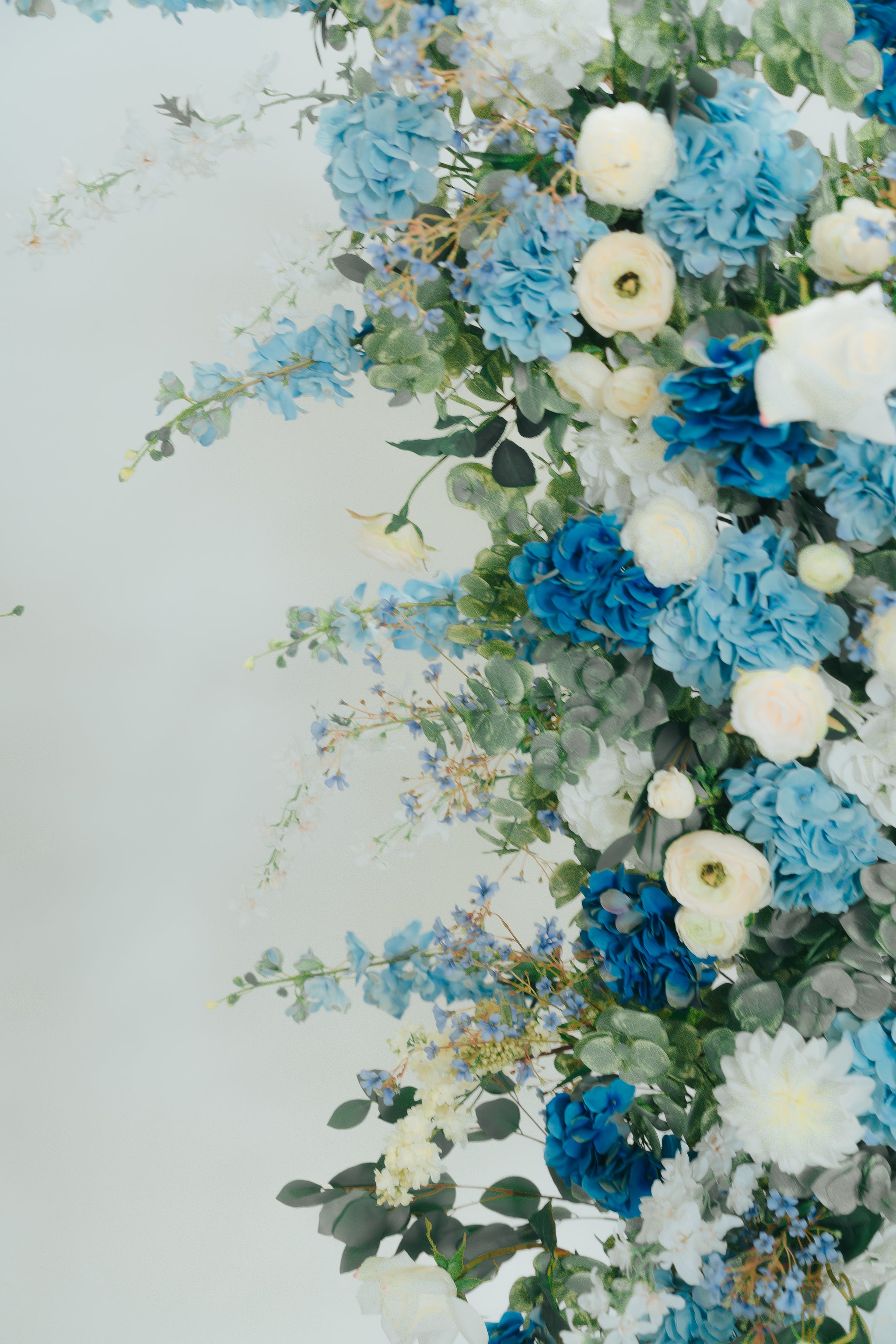 Los Angeles | Blue Wedding Silk Flower Arch Rental – Arch & Aisle Rentals