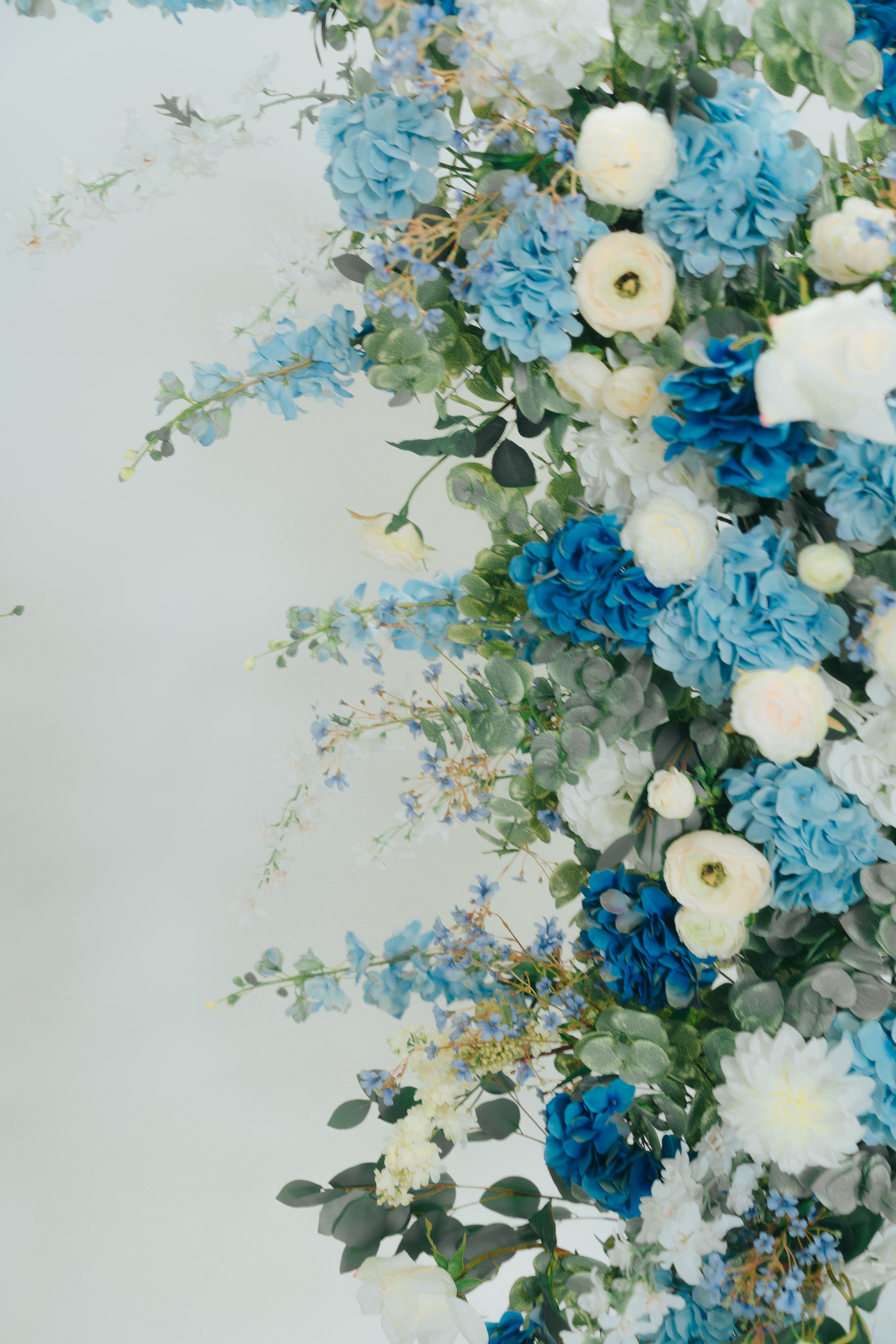 Los Angeles | Blue Wedding Silk Flower Arch Rental – Arch & Aisle Rentals