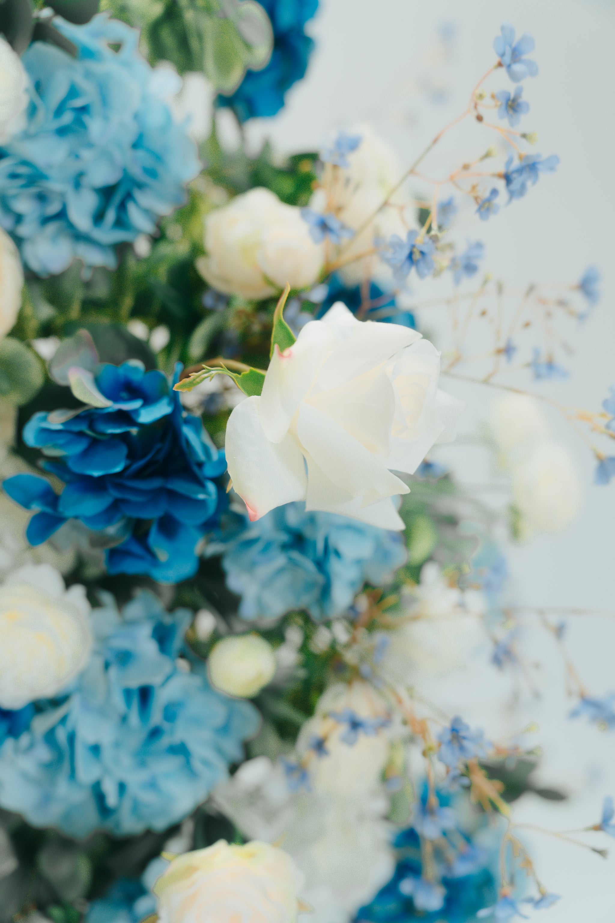 Los Angeles | Blue Wedding Silk Flower Arch Rental – Arch & Aisle Rentals